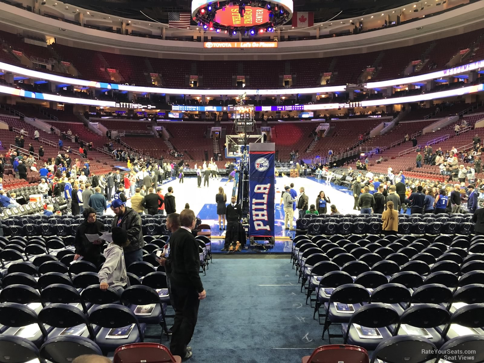 Wells Fargo Center Section 107 - Philadelphia 76ers - RateYourSeats.com